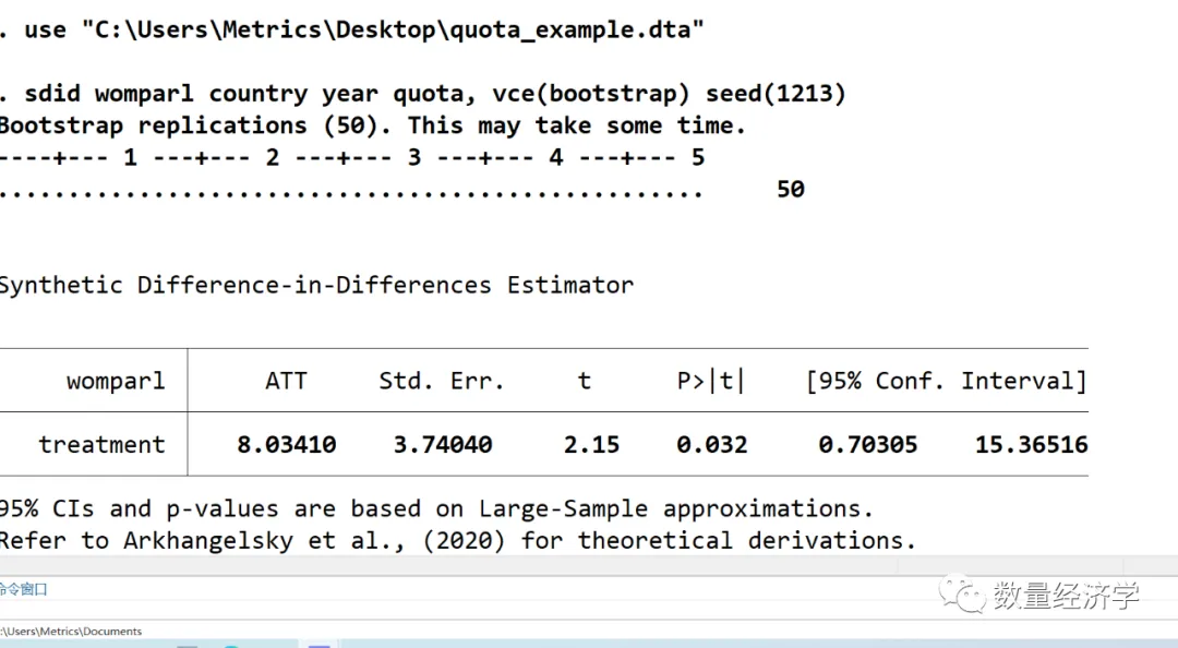 Stata+R：合成双重差分法（SDID）操作及应用 - 计量经济网